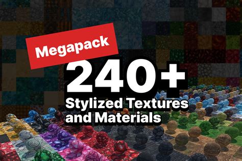 240 Stylized Textures Materials Megapack Nature Recourse Fantasy Vol 1 2d Textures
