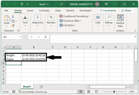 How To Automatically Enter Date When Data Is Entered In A Column In Excel