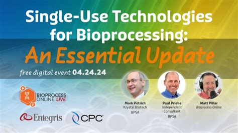 Bioprocess Online On Linkedin Single Use Technologies For Bioprocessing An Essential…
