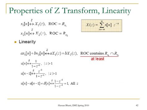 Ppt Digital Signal Processing Lecture 2 Spring 2010 Z Transform Chap 3 Powerpoint