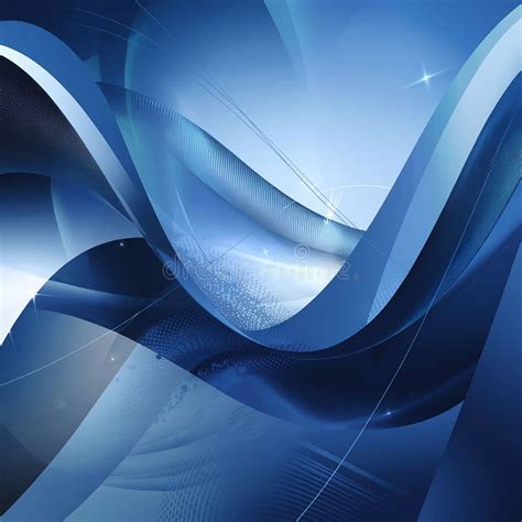 Gradient Blue Abstract Background With A Soft Curve And Smooth Lighting