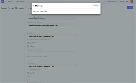 Email Domain Issue With Amazon Workmail Erpnext Frappe Forum