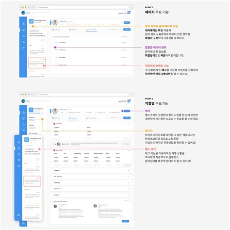 의사와 환자간의 20분 비대면 환자케어의 효율을 높이기 위한 헬스케어 서비스 앱·모바일 ui·ux 포트폴리오 크몽