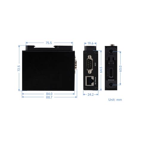 Waveshare Rail Mount Serial Server Rs232485422 To Rj45 Ethernet Mod