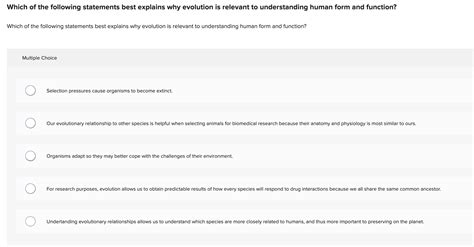 Solved Which Of The Following Statements Best Explains Why