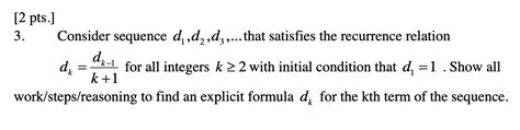 solved [2 ﻿pts ]consider sequence d1 d2 d3 dots that