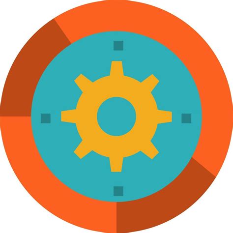 Gear Settings Setup Engine Process Flat Color Icon Vector Icon Banner