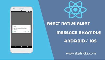 How To Show An Alert In React Native Skptricks