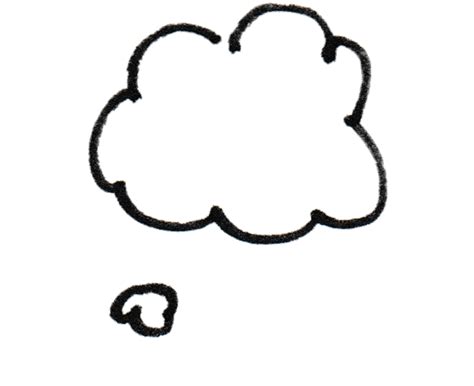 Thought Cloud Sketch For Artistic Expression Png Png All