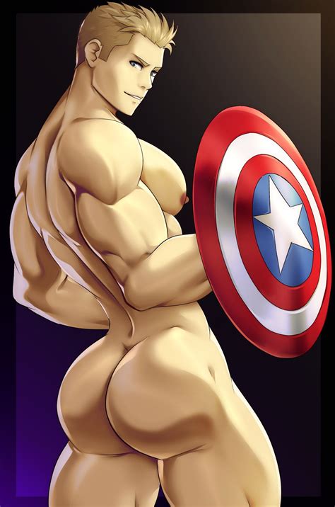 Rule 34 1boy Ass Bara Bare Bare Back Blonde Hair Captain America