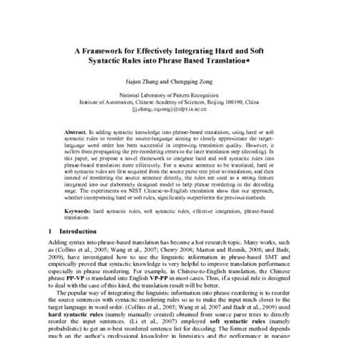A Framework For Effectively Integrating Hard And Soft Syntactic Rules