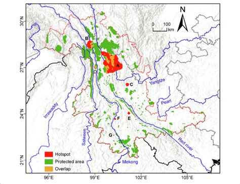 Location Of The Protected Areas Green And The Seven Genetic