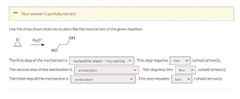 Solved Use the drop-down features to describe the mechanism | Chegg.com