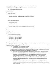 PROFESSIONAL DEVELOPMENT SEMINAR I GAME DESIGN Object Oriented Programming Assessment Pdf