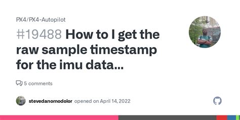 how to i get the raw sample timestamp for the imu data sensorcombined