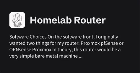 Homelab Router