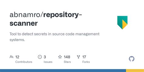 GitHub Abnamro Repository Scanner Tool To Detect Secrets In Source Code Management Systems