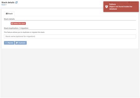 object not found inside the database · issue 3562 · portainer