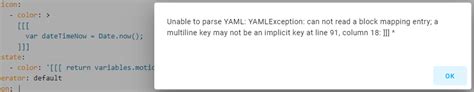 Yamlexceptions On Multiline Javascript Using Button Card Frontend