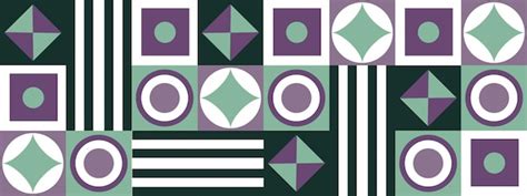 Premium Vector Geometric Pattern Mosaic Banner Colorful Background
