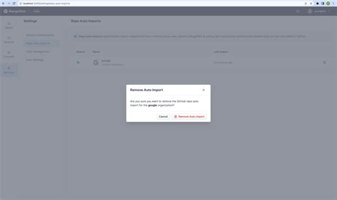 Add Loading State For Removing A Repo Auto Import · Issue 590
