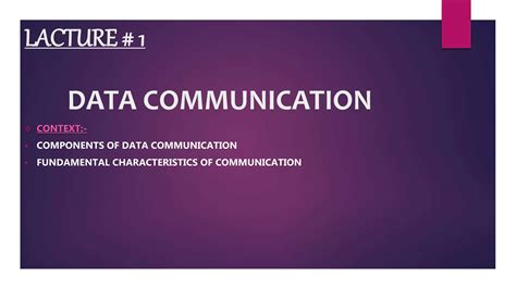 Lacture1 Data Communiucation Pptx