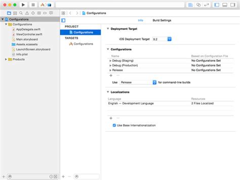 switching environments with configurations