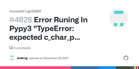 Error Runing In Pypy TypeError Expected C Char P Instance Instead Of Int Issue