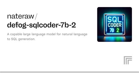 nateraw defog sqlcoder 7b 2 run with an api on replicate