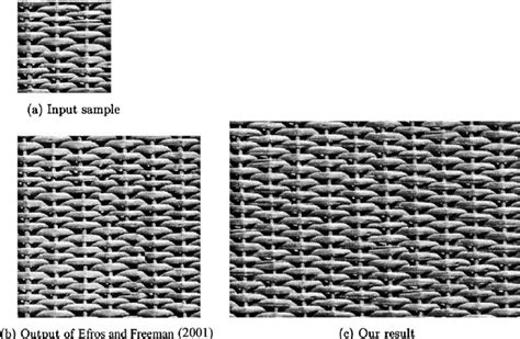A Input Texture Sample B Texture Synthesis Result From Efros And Download Scientific