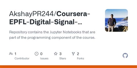Github Akshaypr Coursera Epfl Digital Signal Processing Repository Contains The Jupyter