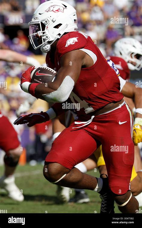 Arkansas Running Back Mike Washington Jr 4 Carries The Ball During A