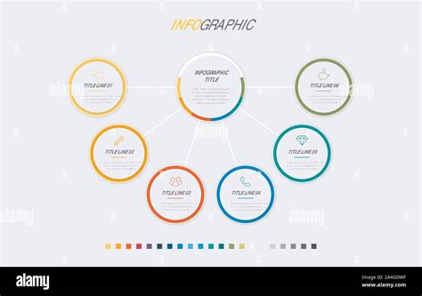 Timeline Infographic Design Vector 6 Options Circle Workflow Layout