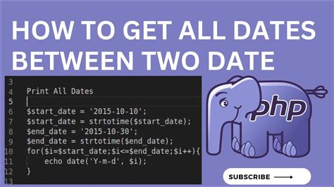 Get Dates Between Two Dates Php At Phoebe Wardill Blog
