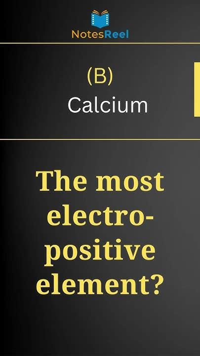 Which One Is The Most Electropositive Element Youtube
