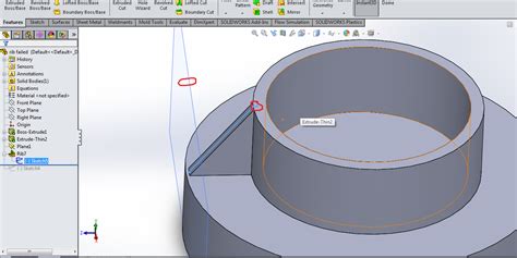 Problem Using Rib Feature Grabcad Questions