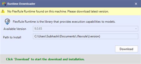 install flexrule designer and runtime flexrule resource hub