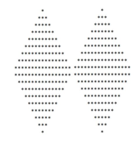Dual Diamond Structure Using Nested Repetition Structures In Python 3