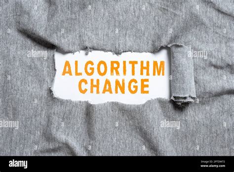 Sign Displaying Algorithm Change Conceptual Photo Change In Procedure Designed To Perform An