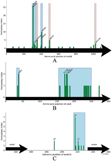 the distributions of homoplasy index for each polymorphic site in the