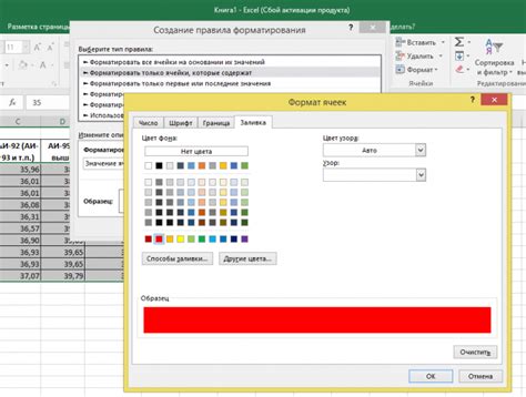 Изменение цвета ячейки в зависимости от значения Excel инструкция