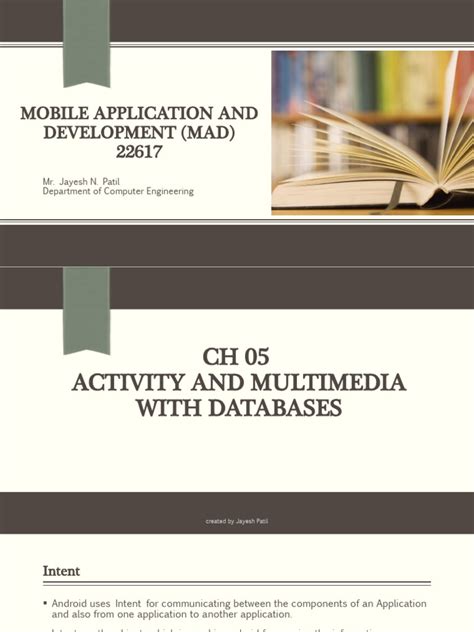 Ch 05 Activity And Multimedia With Databases Download Free Pdf Mobile App Android