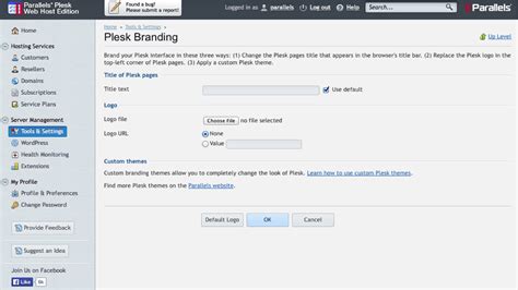 Plesk Review Of Tools Settings Conetix