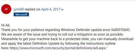 Windows Defender Updates Not Downloading Windows 10 1803 Awaysop