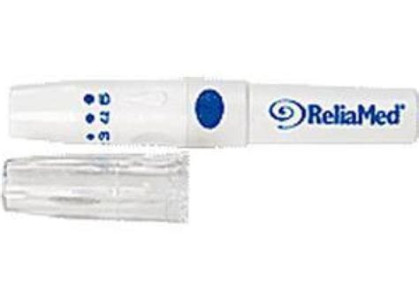 Reliamed Mini Lancing Device For Fingertip And Alternate Site Testing