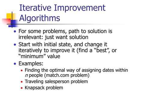 Ppt Iterative Improvement Algorithms For Problem Solving Powerpoint