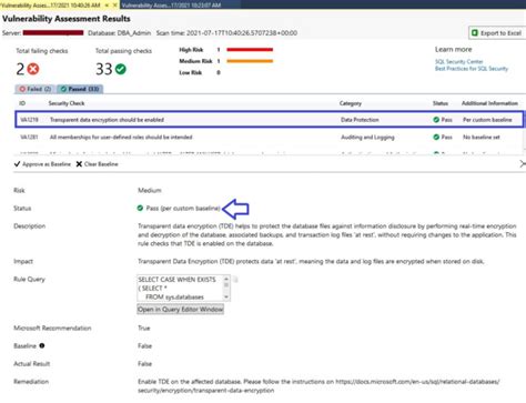 Database Security Testing Using Sql Server Vulnerability Assessments