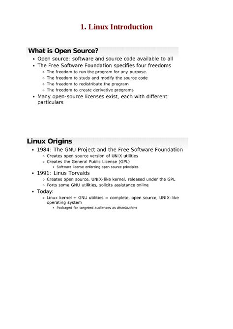 008 Linux Quick Start 12321 1 Linux Introduction Why Linux OpenSource Community Support