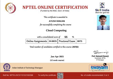 Cloudcomputing Nptel Iitkharagpur Elitecertification Techskills Ayush Ranjan