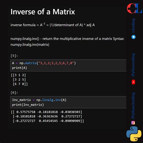 Python Coding On Linkedin Matrix In Python 🧵 Determinant Of Matrix